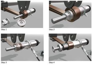 ENSEMBLE VERIN CREUX 26 tonnes, KIT VERIN et POMPE MANUELLE